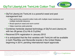 LibertyLink® & Glytol® Cotton Trait | PDF