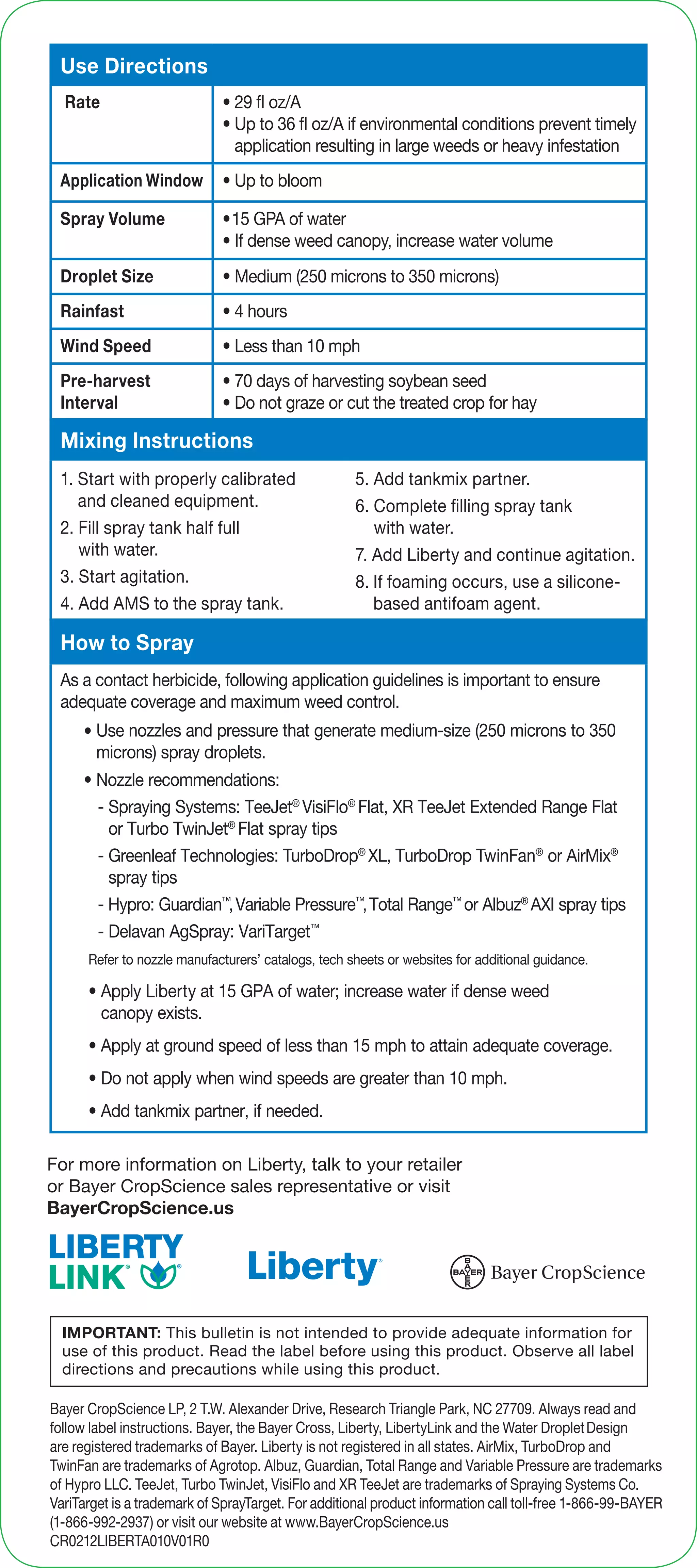 Liberty Soybean Herbicide - 2012 Product Guide | PDF