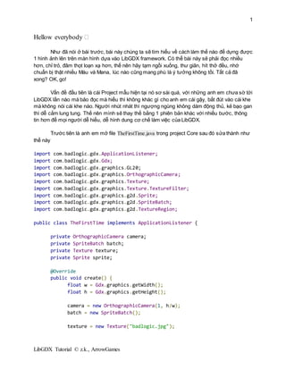 [Lib gdx] 3. how the hell to make it happen | PDF