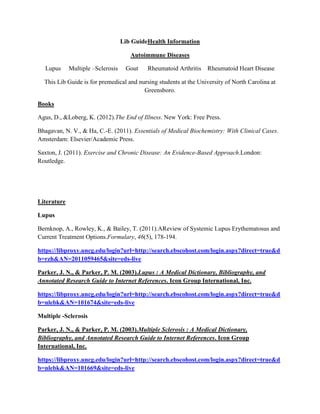 Lib guide health information | PDF