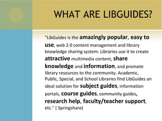 Libguides | PPT | Technology & Computing