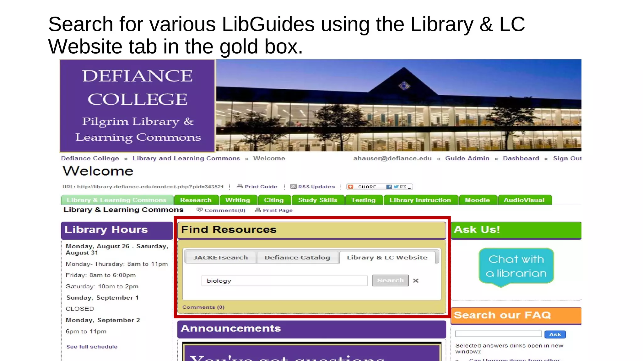 Finding & Using LibGuides for your Courses & Subjects | PPT