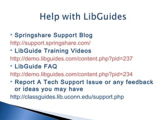 Libguides Cla2009 Brief | PPT