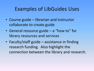 LibGuides - A Collaborative Productivity Tool | PDF
