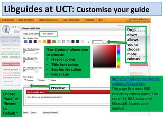 Libguides 2012 customise | PPTX