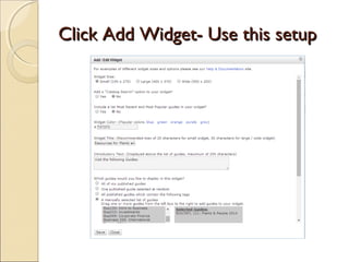 Placing a Course Guide widget in Moodle | PPT