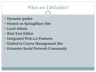 LibGuides OPAL 2009 | PPT