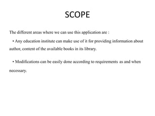Online Library Management | PPTX