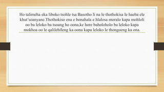 Liboko tsa basotho | PPTX