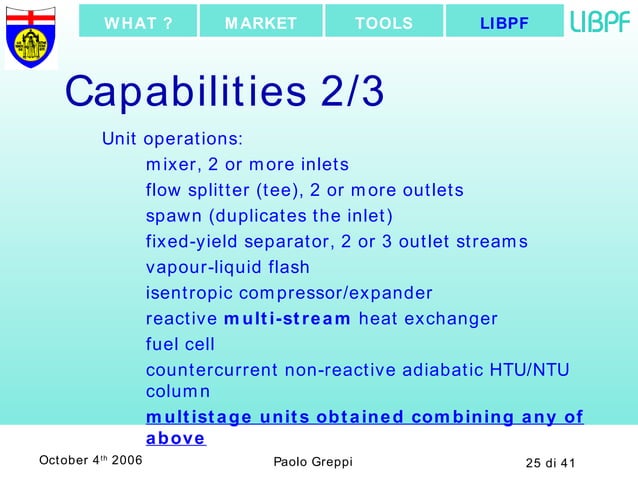 LIBPF: A LIBRARY FOR PROCESS FLOWSHEETING IN C++ | PPT