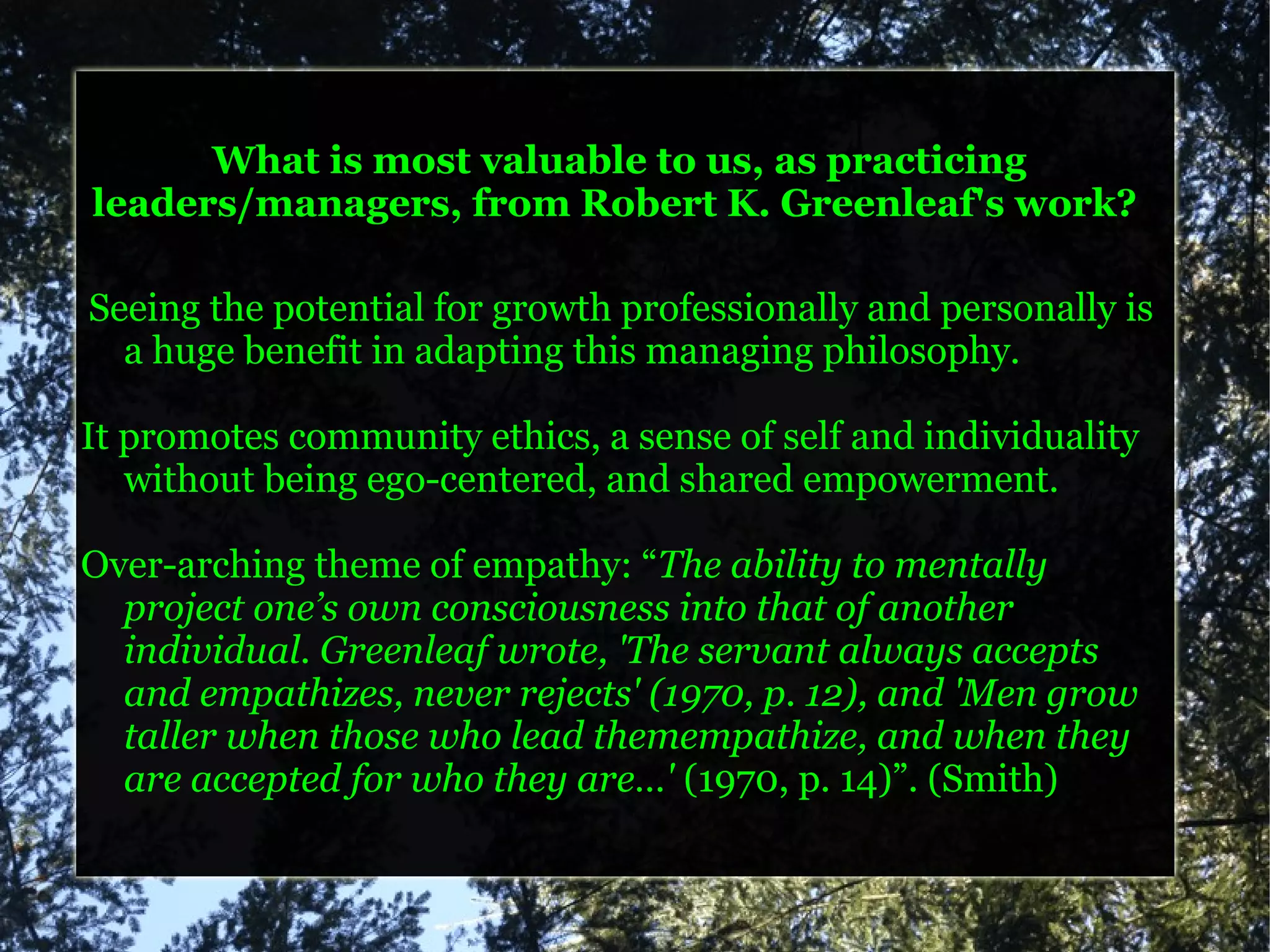 Greenleaf Leadership | PPT