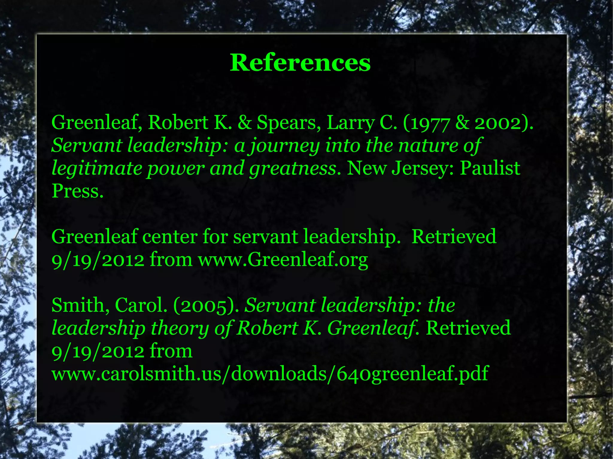 Greenleaf Leadership | PPT