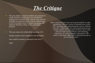 Study Critique | PPT