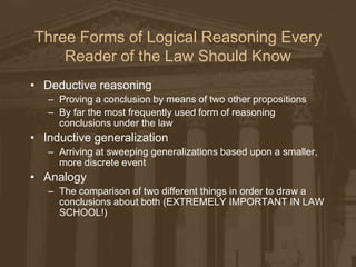 Logic 101 for Legal Reasoning | PPTX