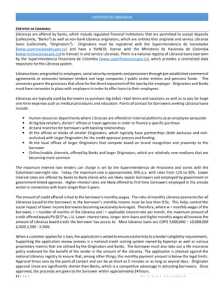 Colombian Payroll-Deductible Loans as an Asset Class | PDF
