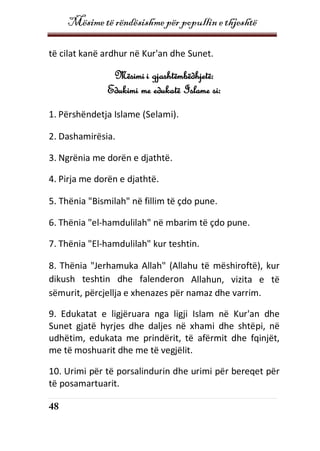 Mësime të rëndësishme për popullin e thjeshtë | PDF