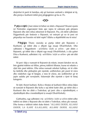 Mirësia e Dhjetë Ditëve të Dhul-Hixhes | PDF