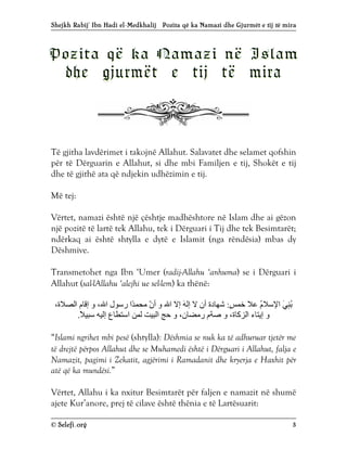 Pozita që ka Namazi dhe gjurmët e tij të mira | PDF