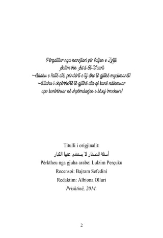 Pyetjet për të vegjelit për të cilat kanë nevojë të rriturit | PDF