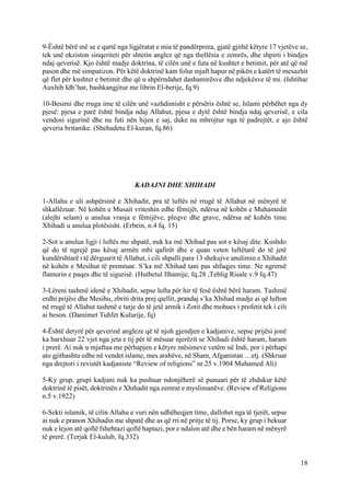 Sekti Kadjani Ahmedi dhe besimet i tij | PDF