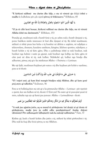 Vlera e dhjetë ditëve të Dhul-Hixhes | PDF