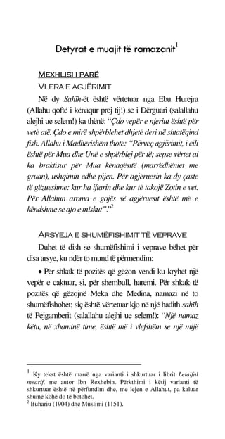 Detyrat e muajit të ramazanit | PDF