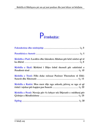 Këshilla të Shkëlqyera për ata që janë Penduar dhe janë Kthyer në Selefizëm | PDF