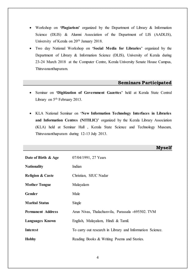 Librarian ARUN JOSEPH BSc, MLISC, UGC NET | DOCX