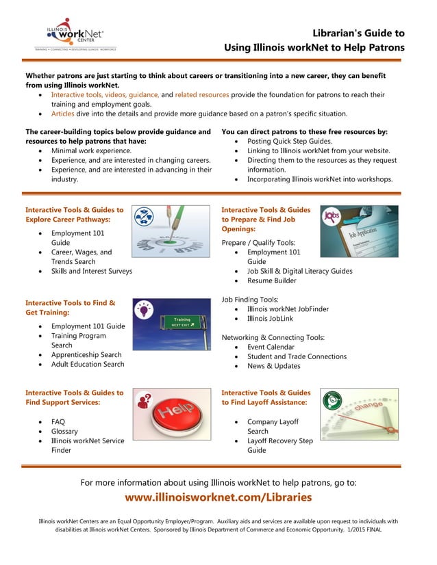 Librarian's Guide to Using Illinois workNet | PDF