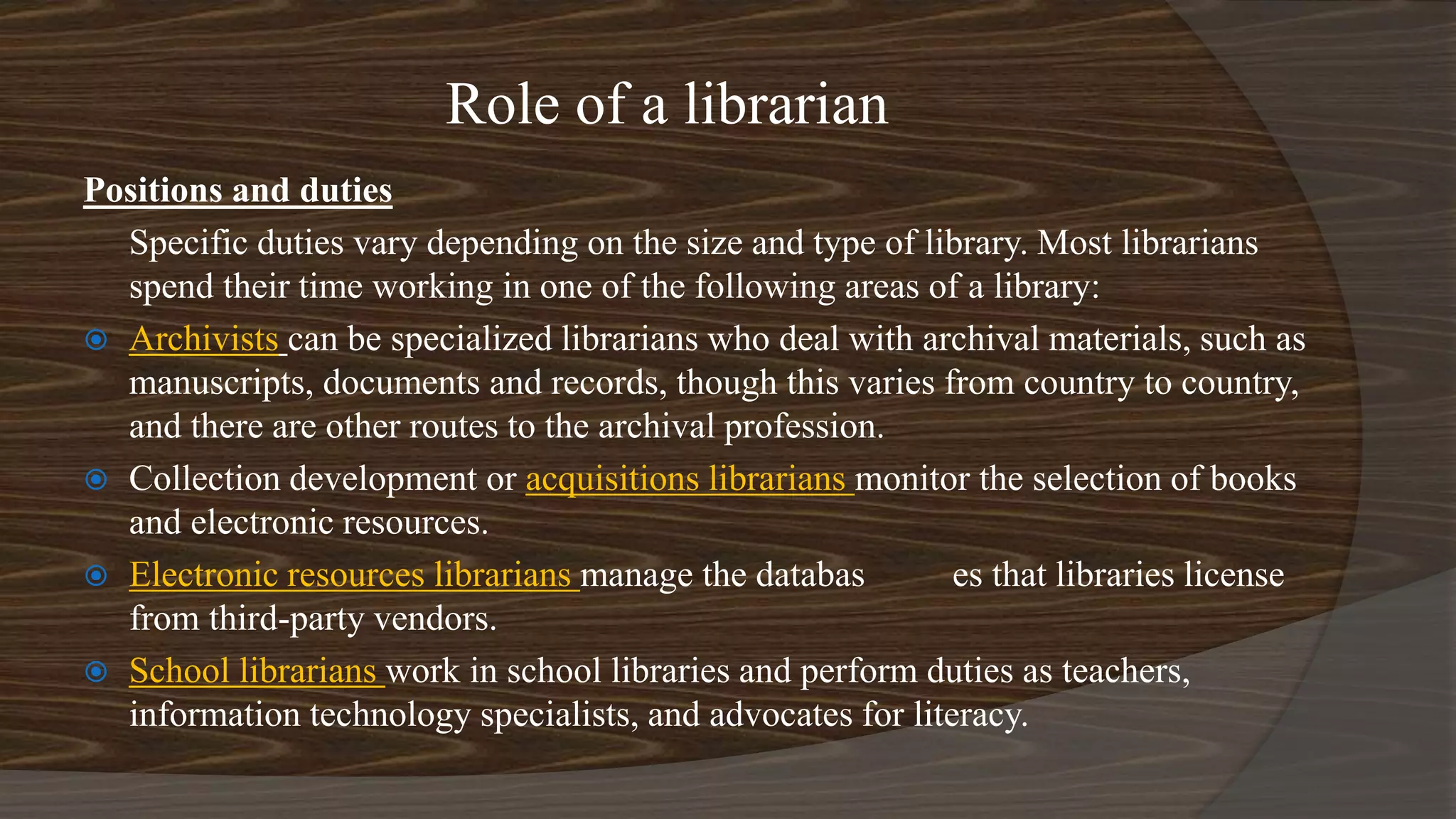 Librarianship as a profession | PPTX