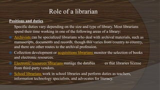 Librarianship as a profession | PPTX