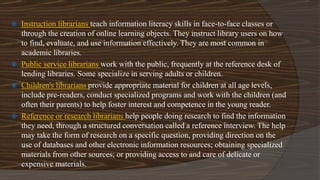 Librarianship as a profession | PPTX