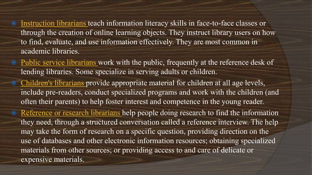 Librarianship as a profession | PPTX