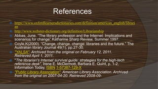 Librarianship as a profession | PPTX