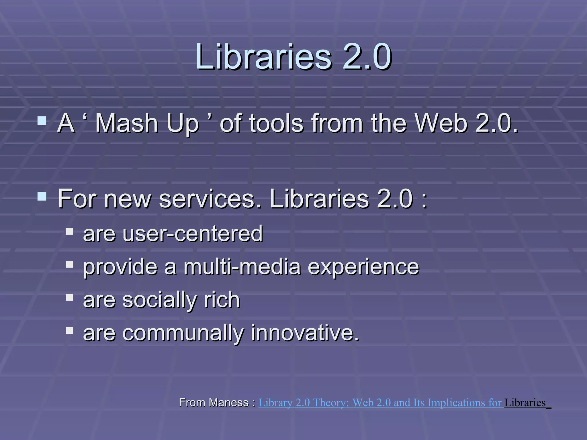 Libraries 2.0 : the French touch | PPT
