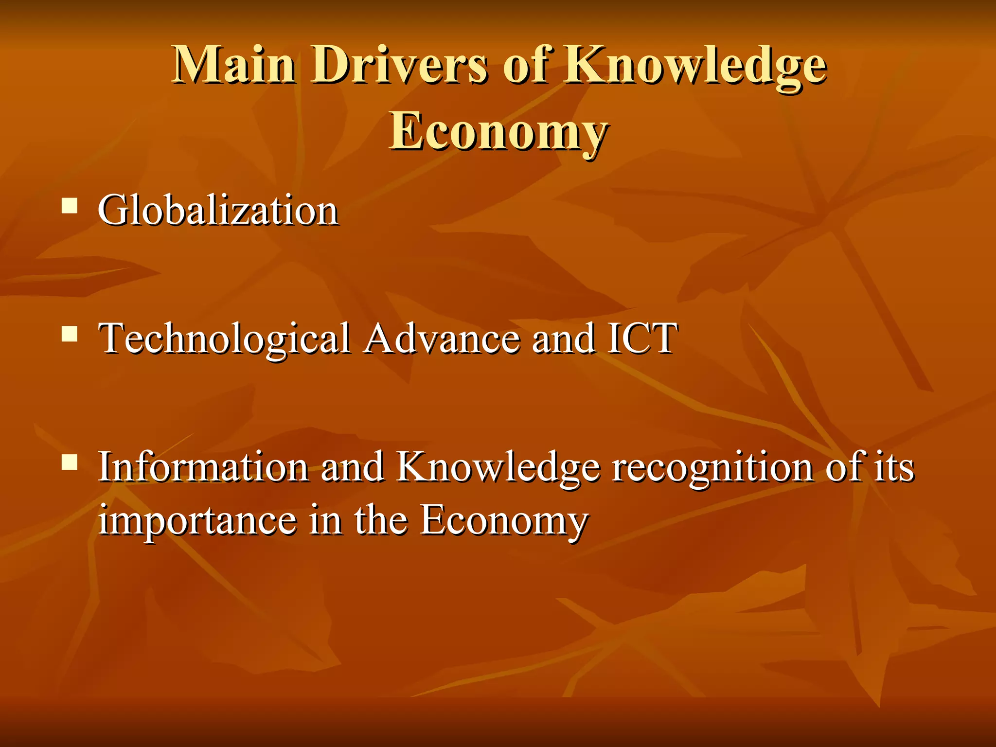 Libraries In The Knowledge Economy | PPT