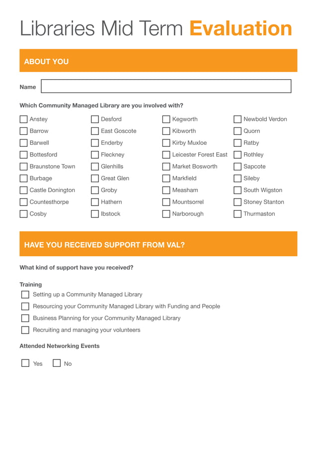 Libraries evaluation form | PDF | Government Support and Welfare ...