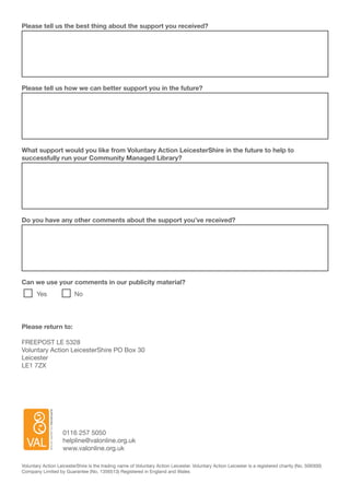 Libraries evaluation form | PDF | Government Support and Welfare ...