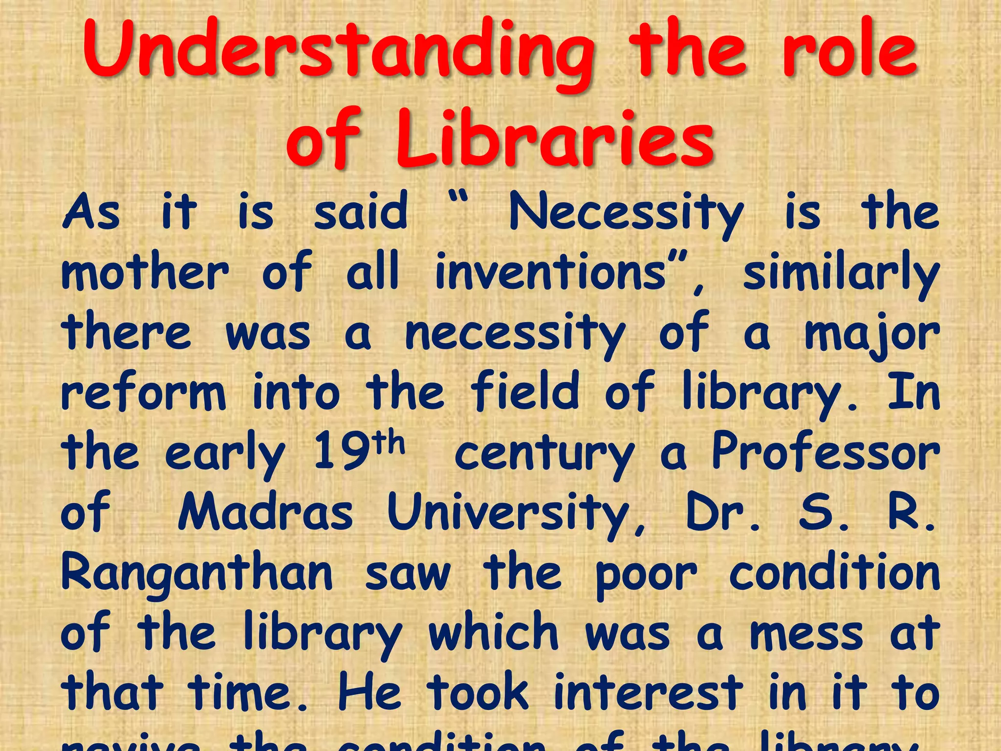 Libraries then and now | PPTX | Education