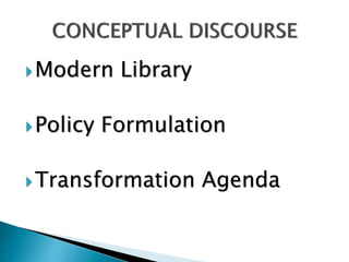 Libraries as tools for policy formulation | PPTX