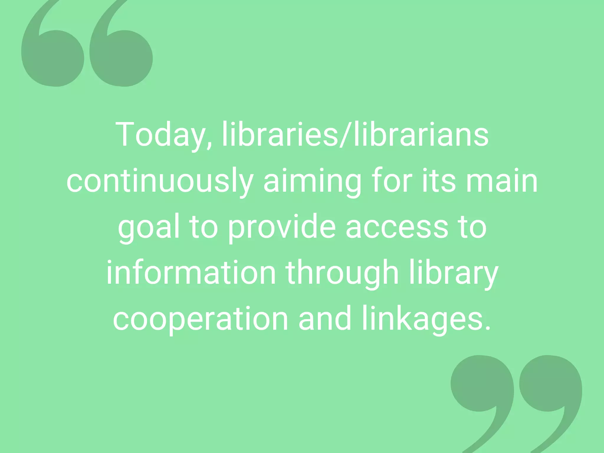 Libraries: Cooperation and Linkages | PDF