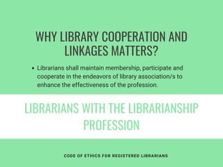 Libraries: Cooperation and Linkages | PDF