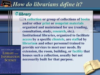 What are Libraries and What are they good for? | PPT