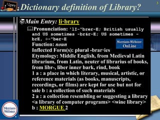 What are libraries and what are they good for? | PPTX