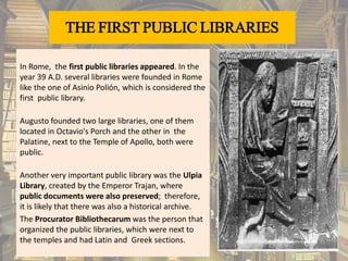 Libraries in ancient times 1 | PPT