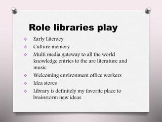 Libraries matter | PPTX