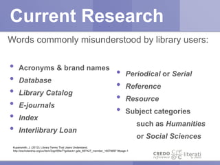 Library Language: Vocabulary for the Modern Librarian | PDF