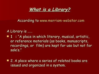 Library | PPT