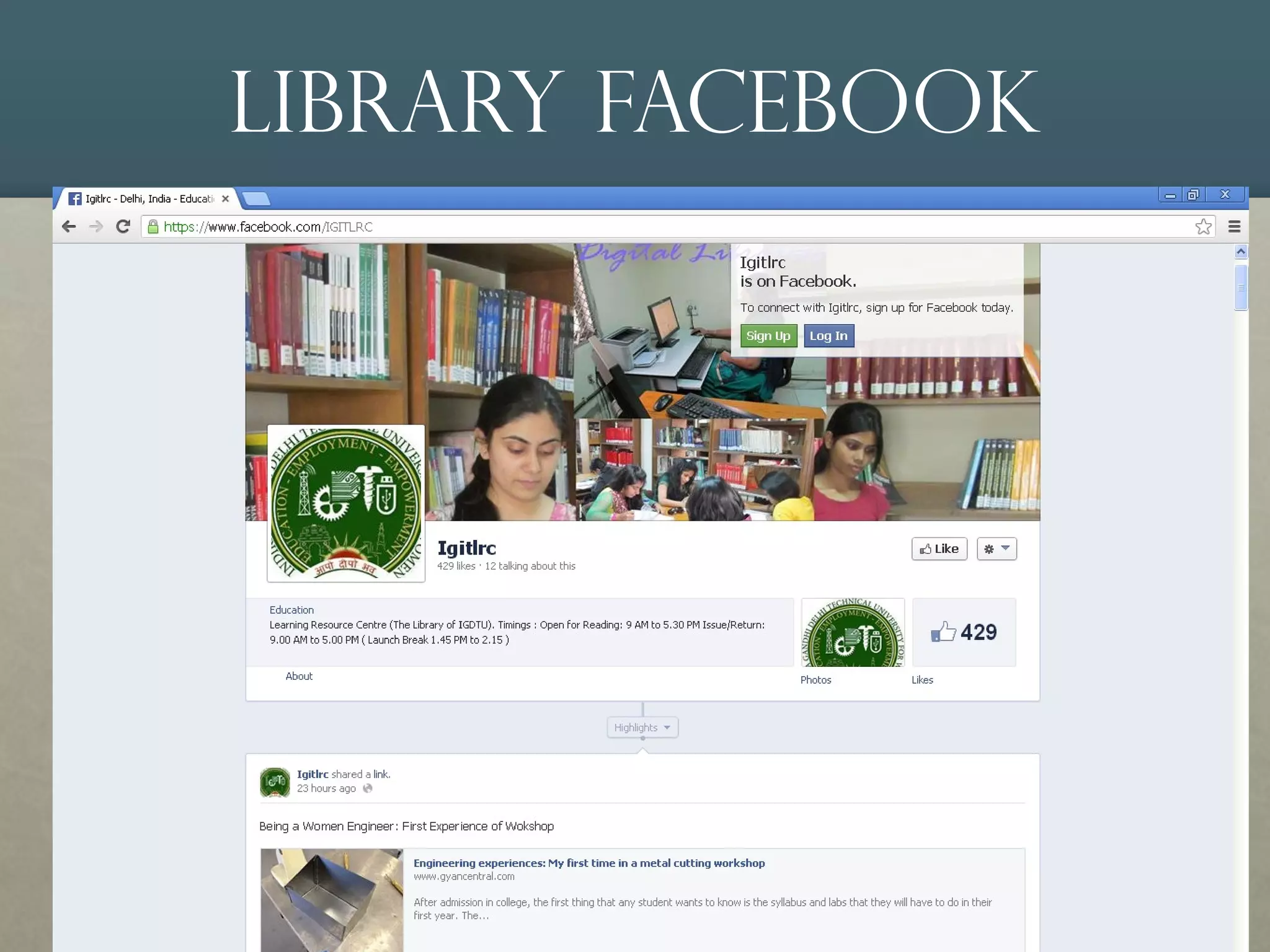 IGDTUW Library Resources | PPT