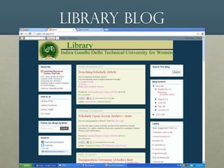 IGDTUW Library Resources | PPT
